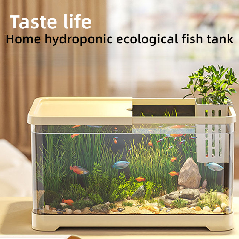Fish tank aquarium plastic transparent lazy goldfish tank living room ...