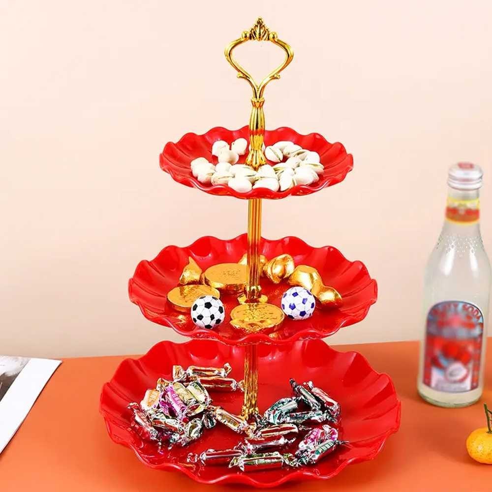 Moonbiffy 3-tier Stacking Cake Rack Detachable Plate Cake Stand Display ...