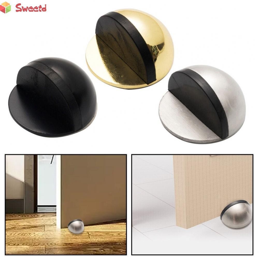 Stick on Door Stopper Oval Shape Floor/Wall Rubber Buffer for Easy ...
