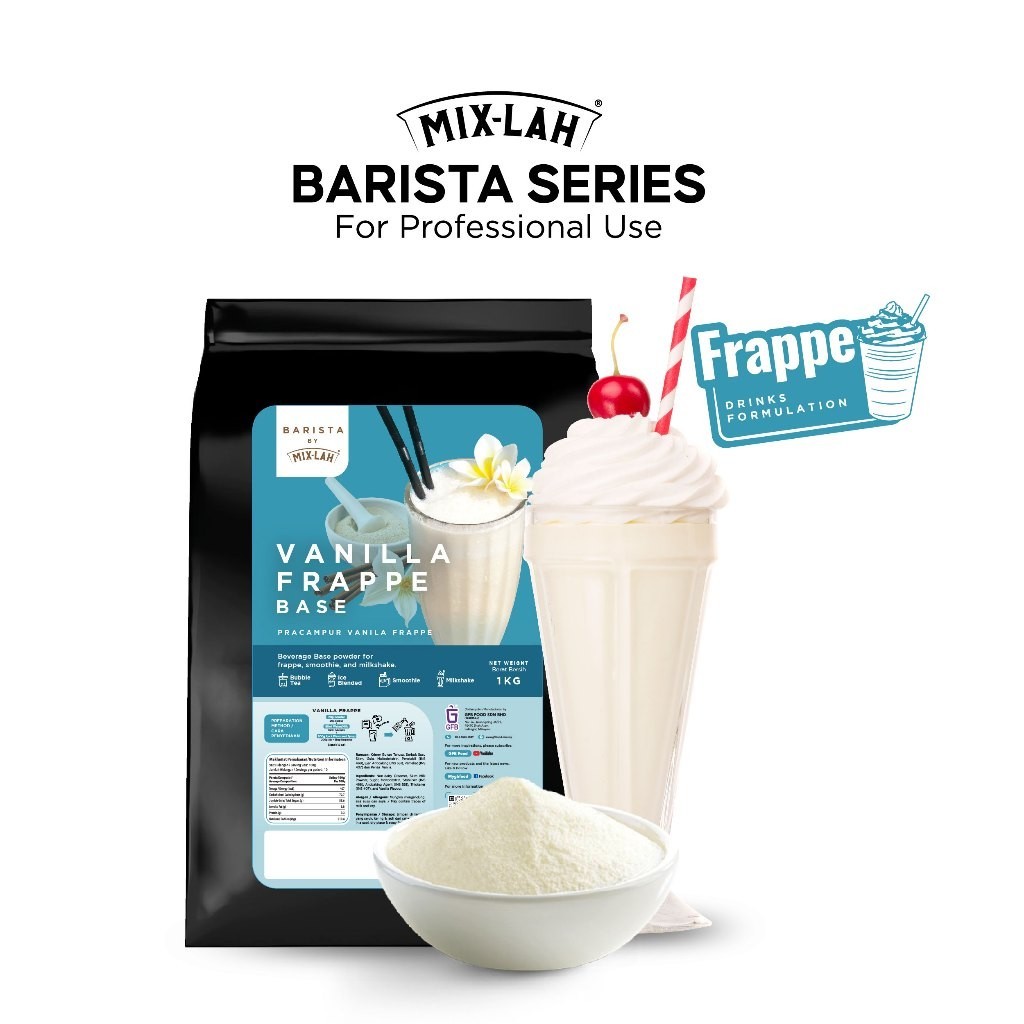 MIX-LAH Barista Series - Vanilla Frappe Base for Professional Use 1kg ...