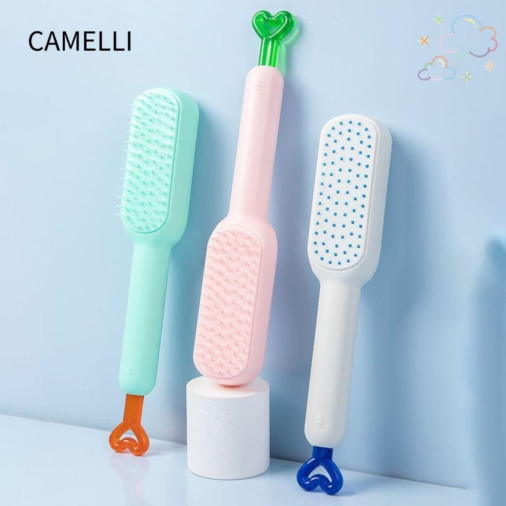 CAMELLI Self Cleaning Hair Comb, Anti-static Heart-Shaped Magic ...