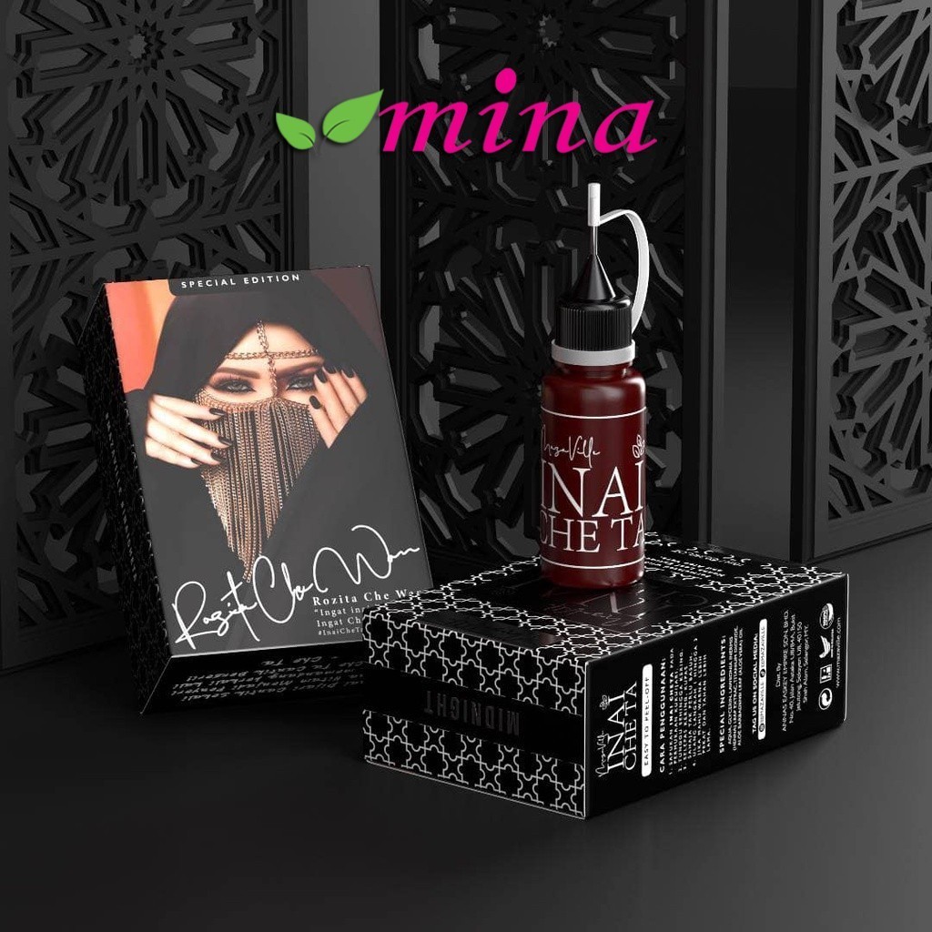 CHE TA Inai Midnight | New Item Inai Kuku ANAS Liptint NUNHA Maroon Rose Merah Red Velvet Rozita ...
