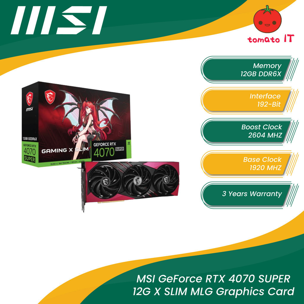 MSI GeForce RTX 4070 SUPER 12G X SLIM MLG Graphics Card | Shopee Malaysia