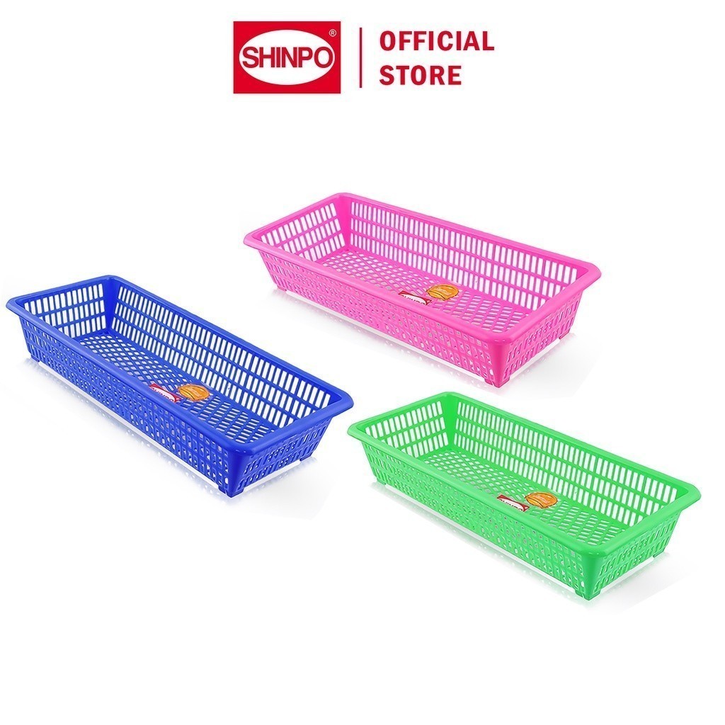 SHINPO Small Rectangular Plastic Basket 30 CM Square Basket Astro ...