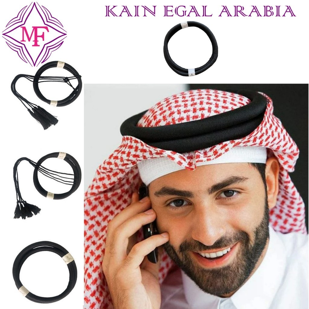 EGAL/IGAL Headband Arabic Style SERBAN MALAKI ARABIA RED BLACK GREEN ...