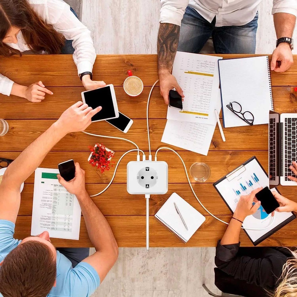 Socket 8 in 1 USB Type C Port Cube Wall Socket Extension - HHT102 ...