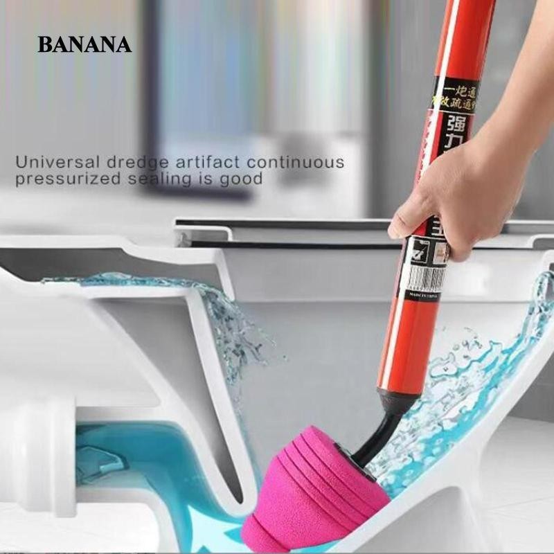 [ Toilet Plunger Powerful High Pressure Air for Blocked Pipe Shower ...