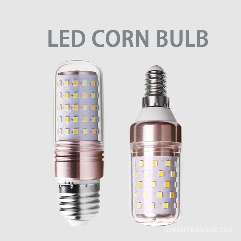 E14 E27 LED 12W 16W 18W Lamp Light High Brightness AC 220V Corn Bulb | Shopee Malaysia