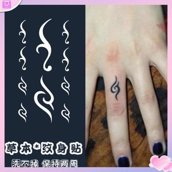 sticker sticker cute Jus Herb Flame Tatu Pelekat Jari Totem Tatu ...