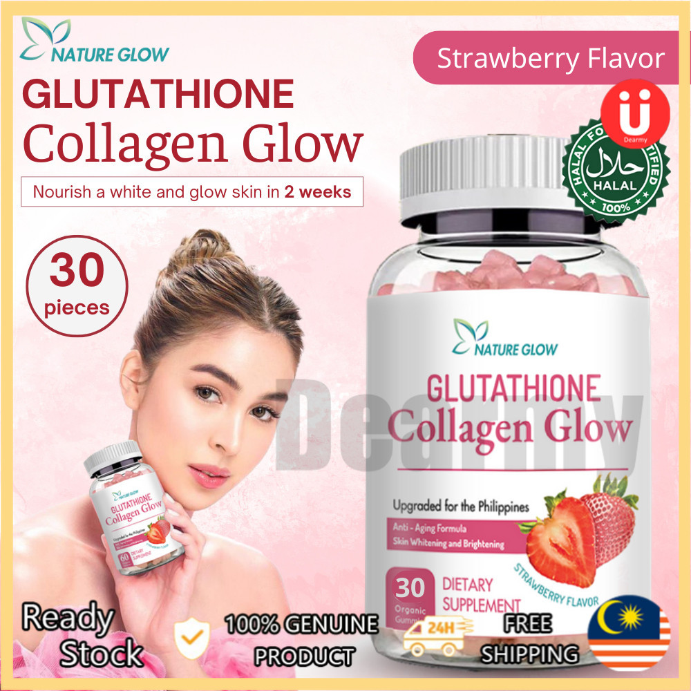 Local Halal NATURE GLOW Glutathione Collagen Glow Anti-Aging Whitening ...