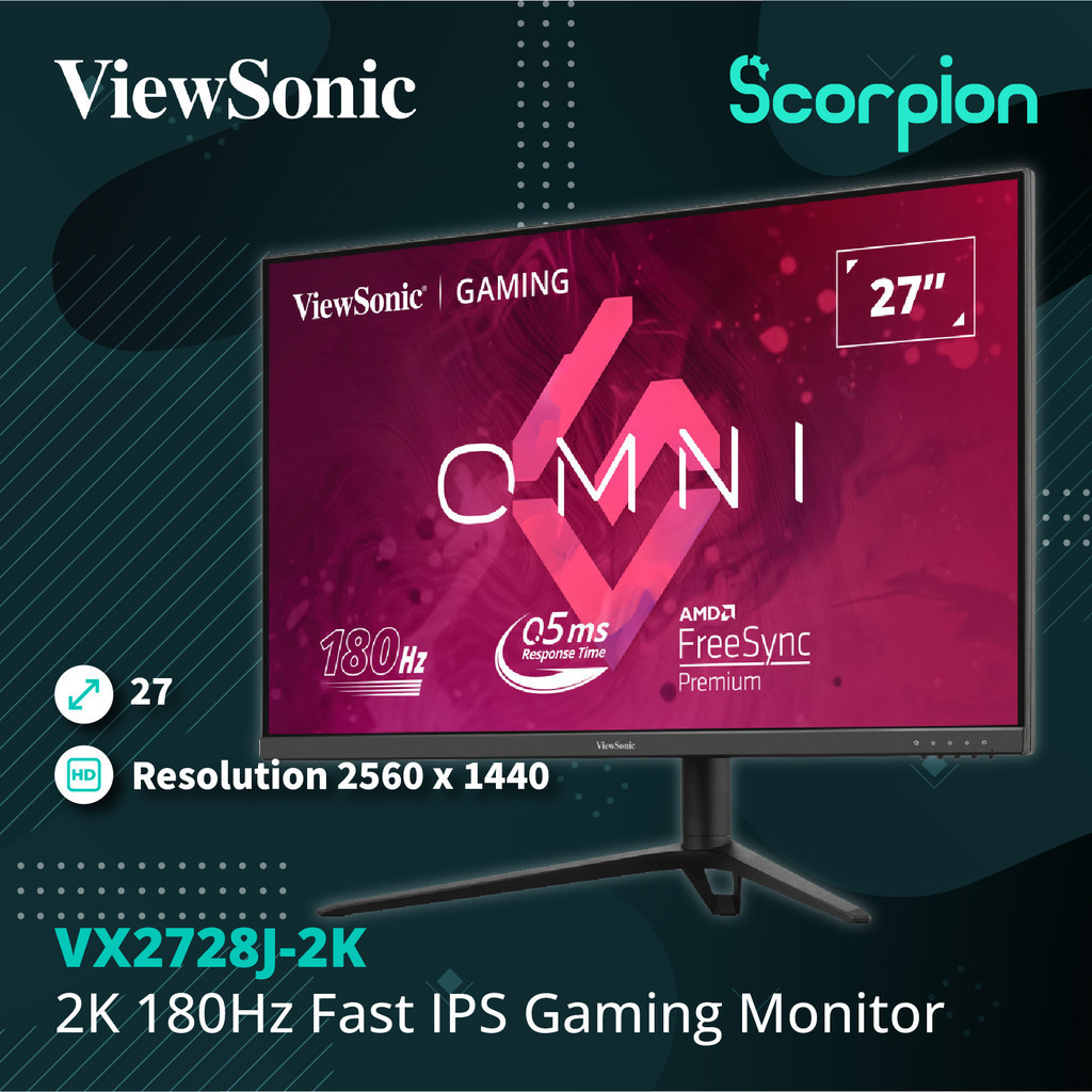 ViewSonic VX2728J-2K 27” 2K 180Hz Fast IPS Gaming Monitor | Shopee Malaysia
