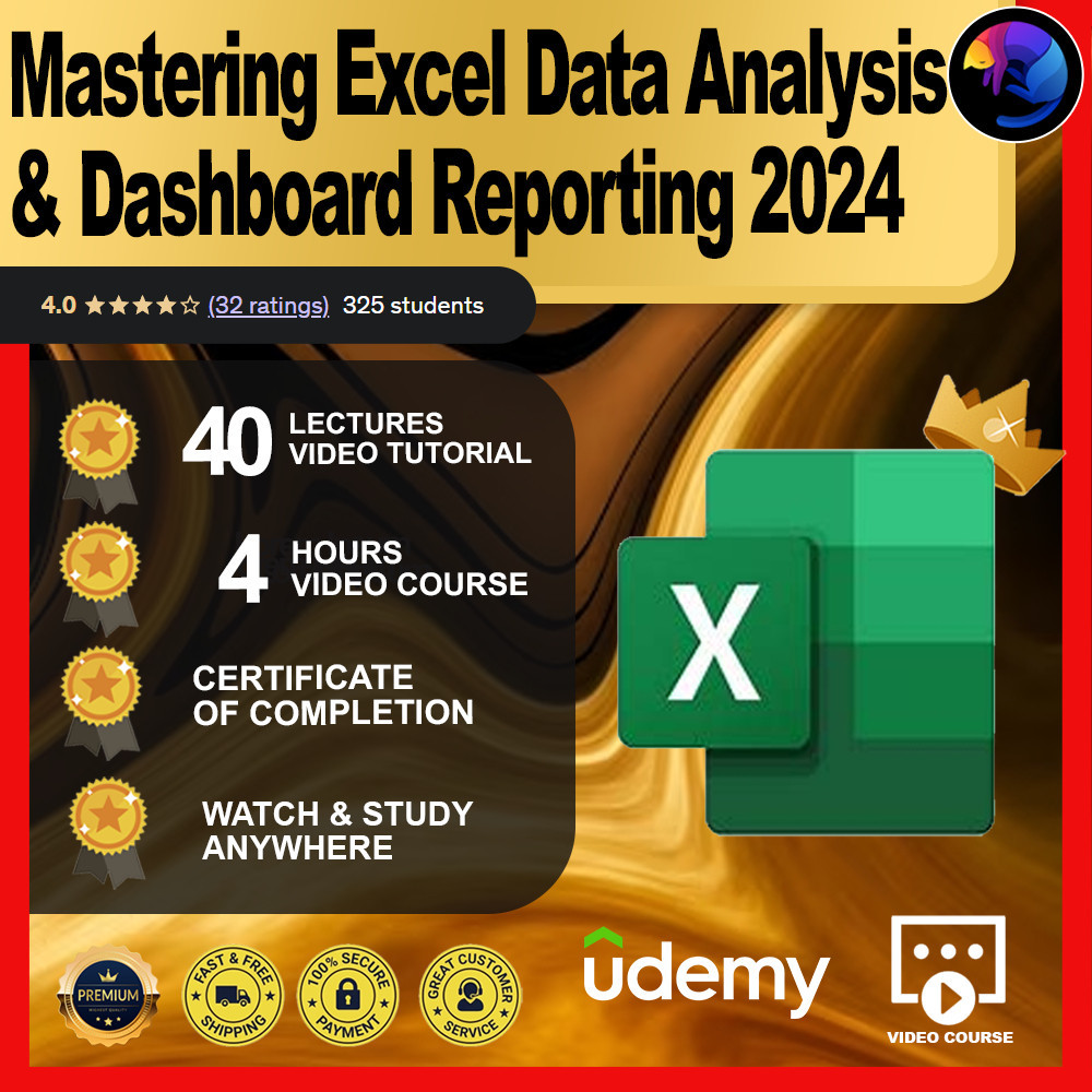  Video Course Mastering Excel Data Analysis Dashboard Reporting