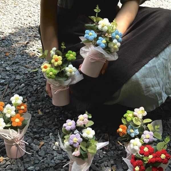 crochet flower flower bouquet Mengait bulu dan menganyam Hari Guru ...