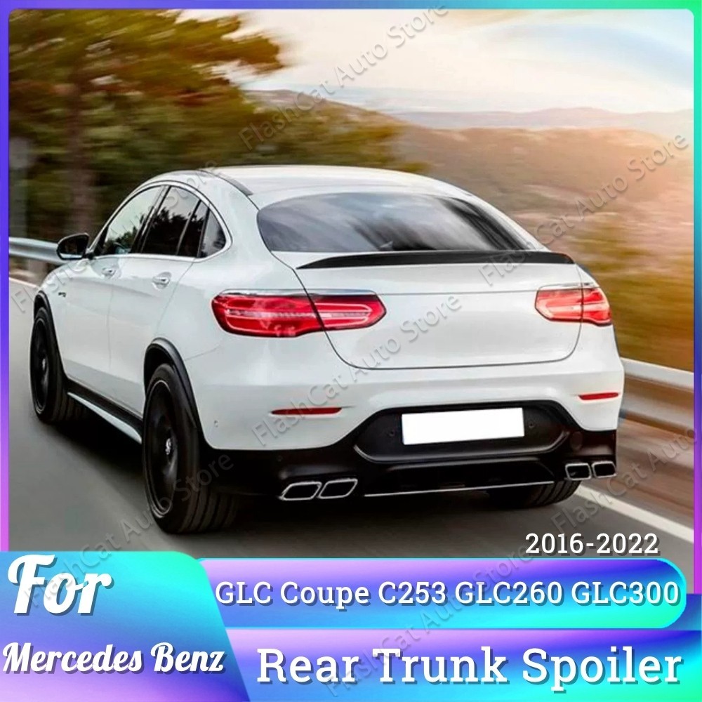 For Mercedes Benz GLC Class Coupe Car Rear Tail Trunk Spoiler C253 GLC260 GLC300 2016-2022 AMG ...