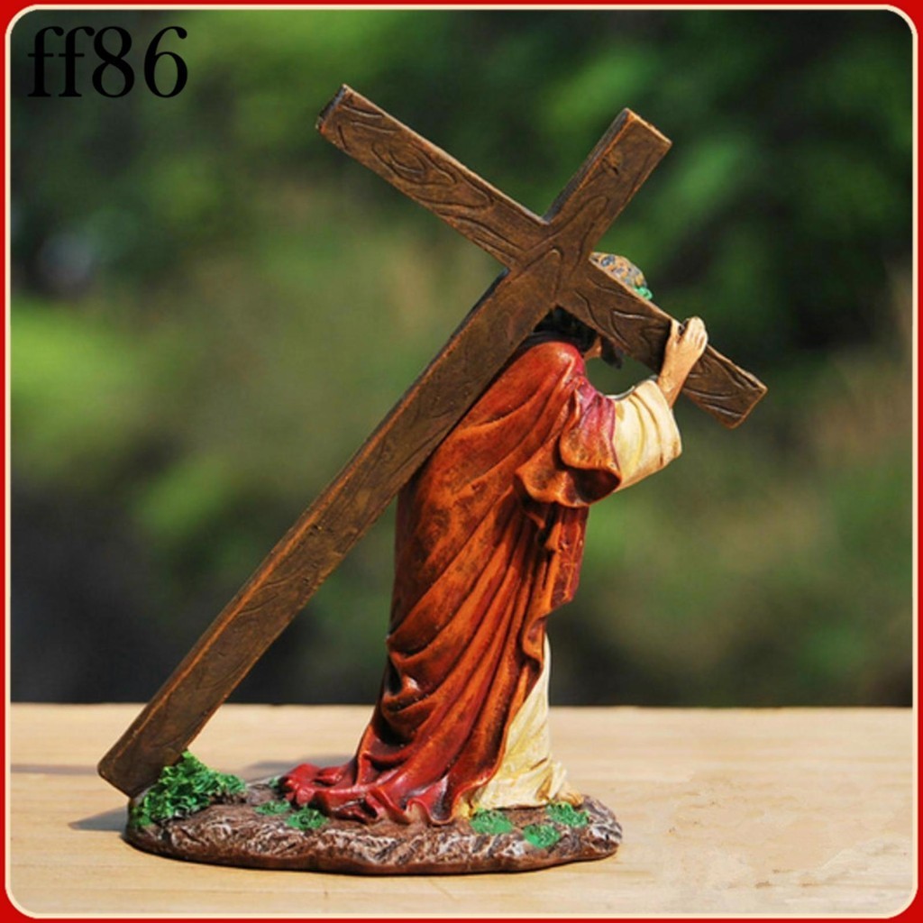 1/2/3 Resin Statue Jesus Crucifix Figurine Christ Figure Collectibles ...