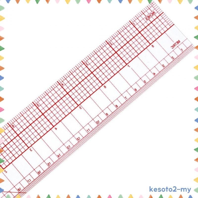 [Kesoto2] 5xGrading Ruler Tailor Ruler Clear Scale B95 Metric And Inch ...