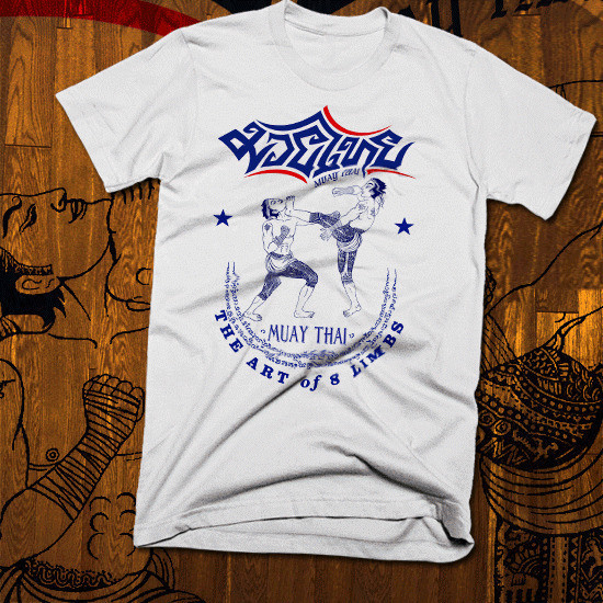 Muay Thai Kickboxer T-Shirt Knee Strike Ufc/Mma Thailand Yak Sant Thai ...