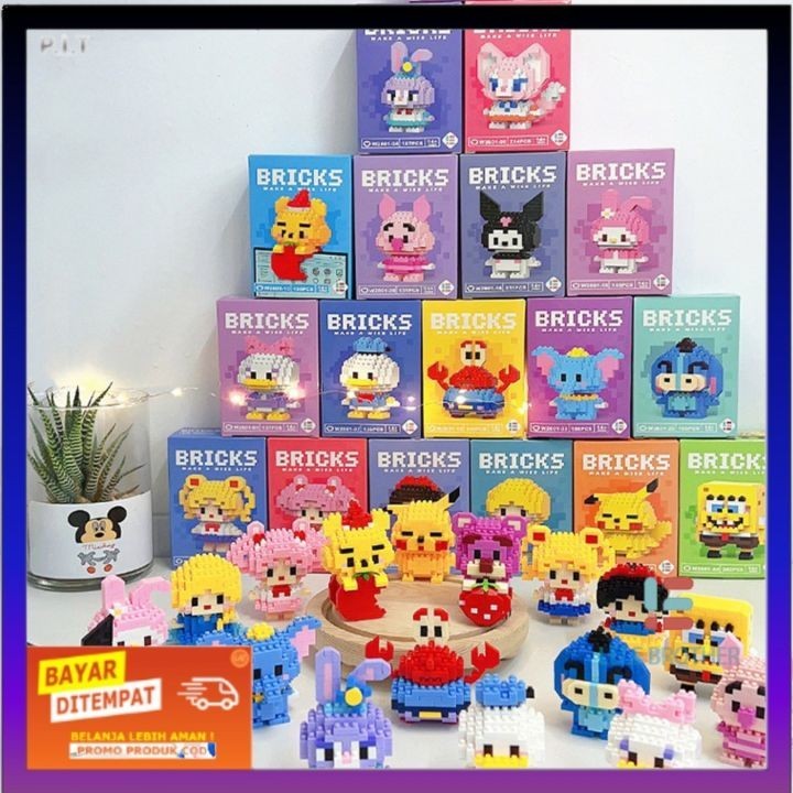 Ludo Bricks Mini Nano Block DIY Building Block Cartoon Character Model ...