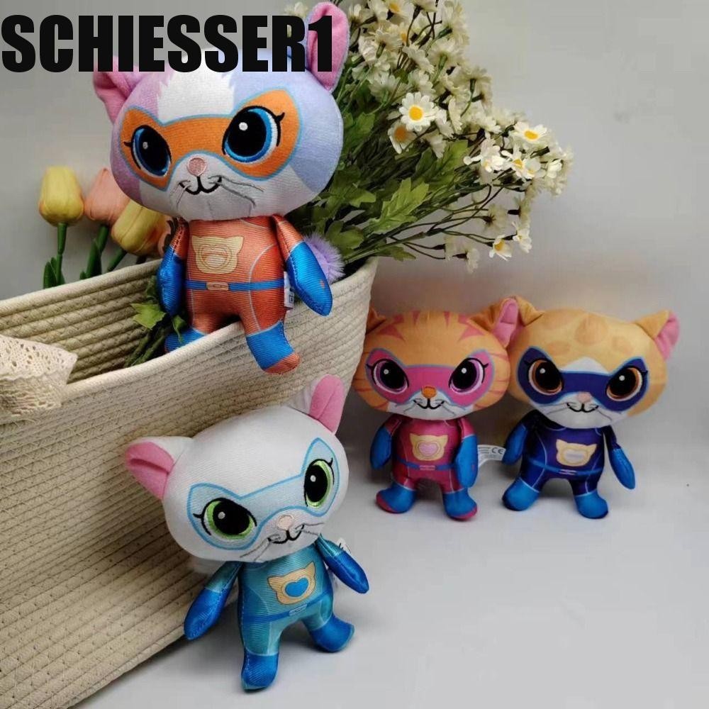 SCHIESSER1 Super Kitty Team Plush Doll, PP Cotton Anime Crystal Super ...