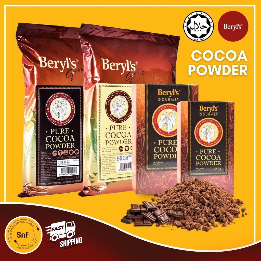 Beryl's Gourmet 100% Pure Cocoa Powder Premium Quality Serbuk Koko ...