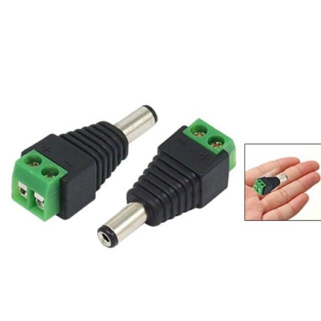 Cctv camera connector with dc male jack / jack plug connector for men's ...