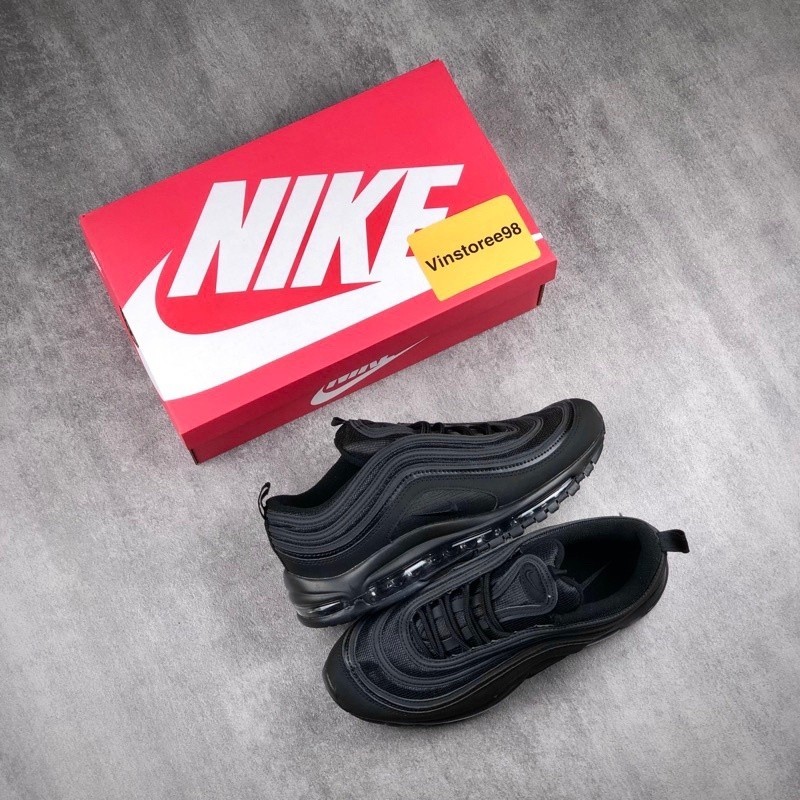 Nke AIRMAX 97 AIR MAX 97 REFLECTIVE FULL BLACK TRIPPLE BLACK SNEAKERS ...