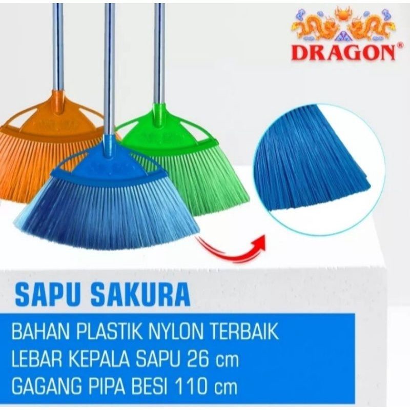 Dragon nylon Broom / DRAGON SAKURA nylon floor broom | Shopee Malaysia