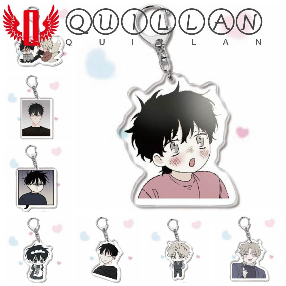 QUILLAN Yaoi Couple Acrylic Keychain, Cartoon Figure Anime Yaoi Couple ...