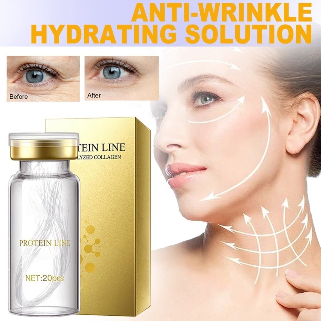 20 Lines Hydrolyzed Collagen Protein Thread Faces Lifting Anti-Wrinkle ...