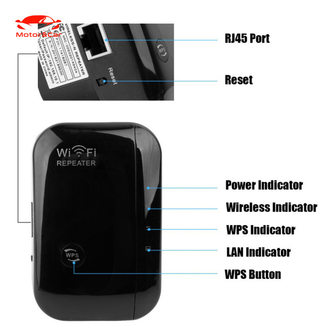 jianting WiFi Extender Signal Booster Repeater 300Mbps Internet Booster ...