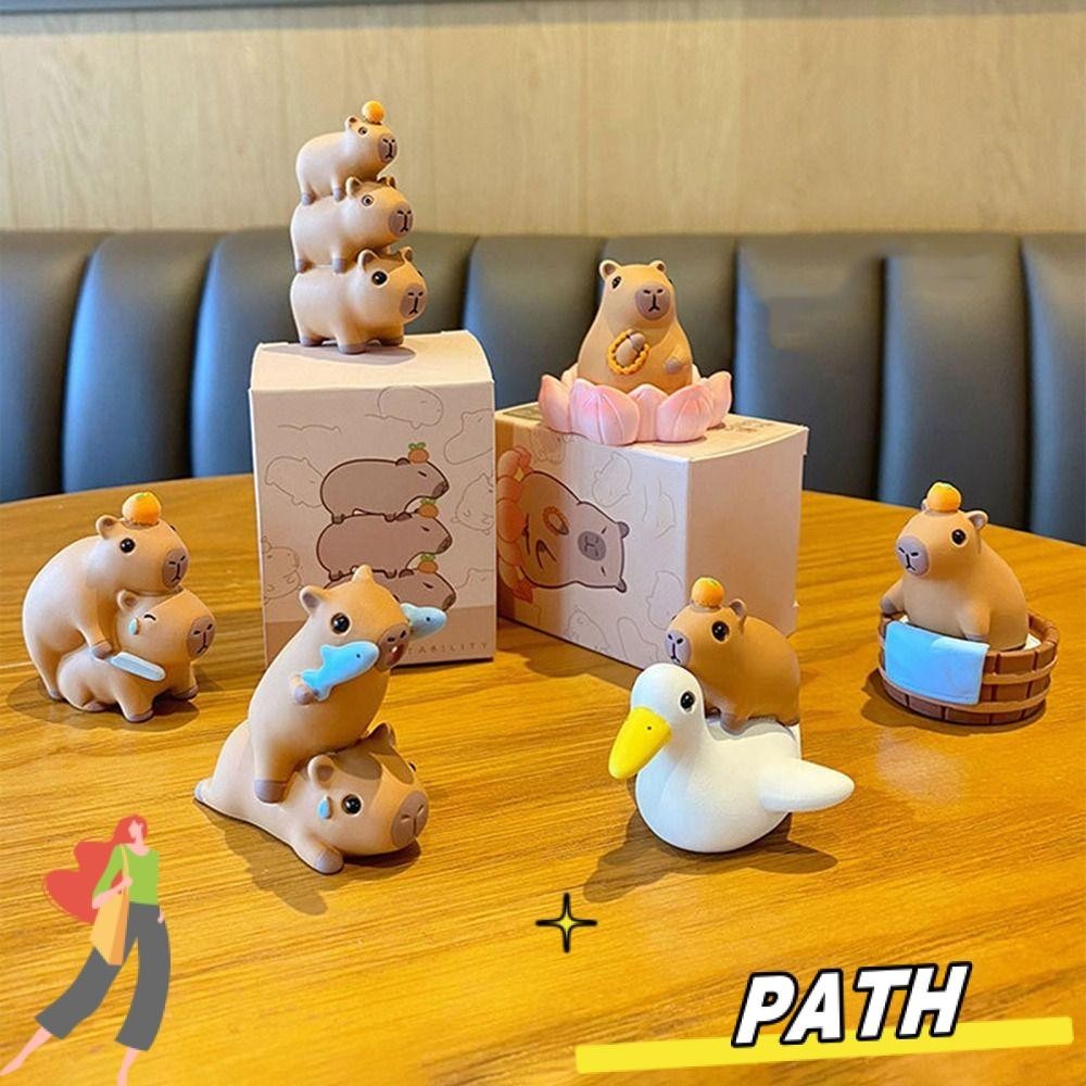 PA-HOME Capybara Resin Ornaments, Resin Cartoon Capybara Model Figure ...