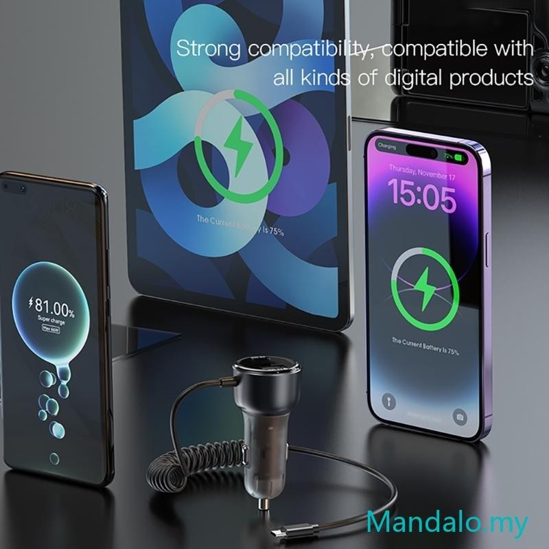 MEET Car Lighters Socket Power Adapters 2 Port PD30W QC3 0 Car Fast ...