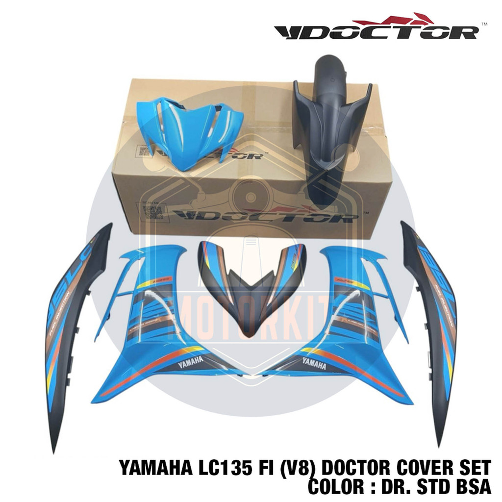 YAMAHA LC135 FI V8 135LC SPECIAL CUSTOM COLOR BARU BODY COVER SET SKY ...