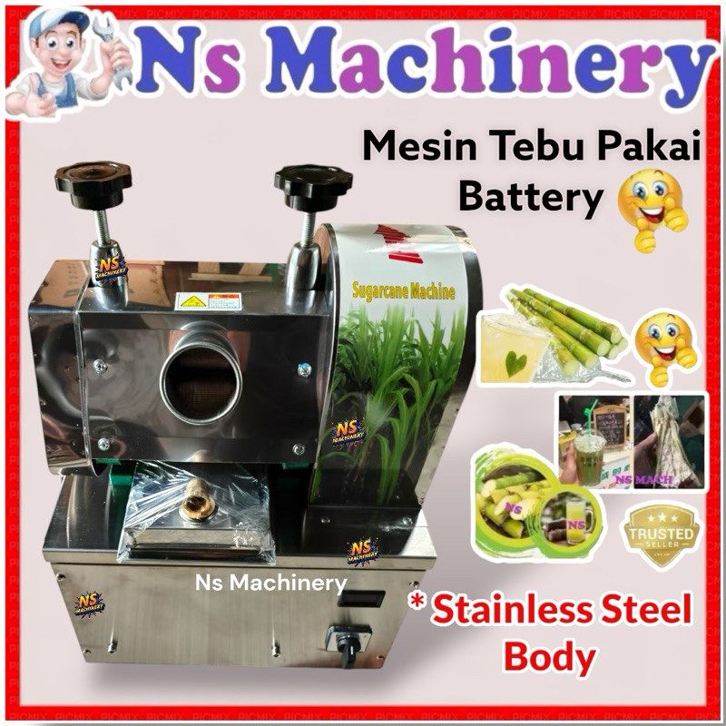Premium Rechargeable Stainless Steel Mesin Tebu Bateri Elektric Sugarcane Juicer Battery Machine ...