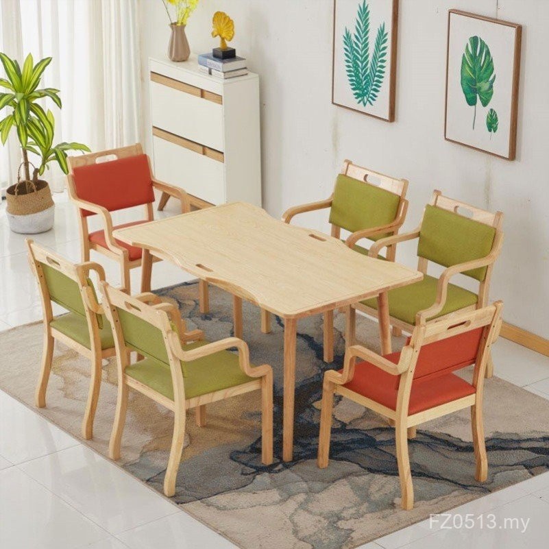Table Chair Furniture Table Chair Solid Wood Nursing Home Apartment ...