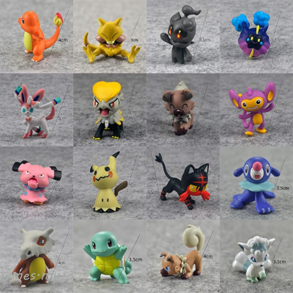 WMES1 Pokemon Figures Bulbasaur Figures Dolls Abra Anime 3-9cm Eevee ...