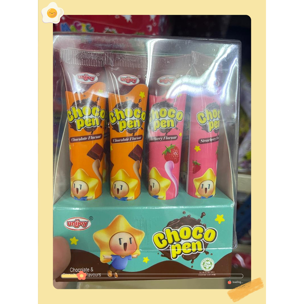 Unijoy Choco Pen Chocolate & Strawberry [15g x 12pcs] Halal | Shopee ...