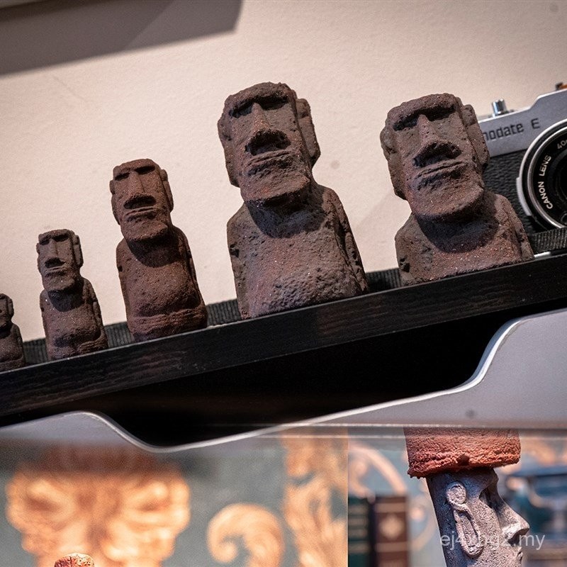 Easter Island Moai Statue Fish Tank Aquascaping Cement D Creative ...