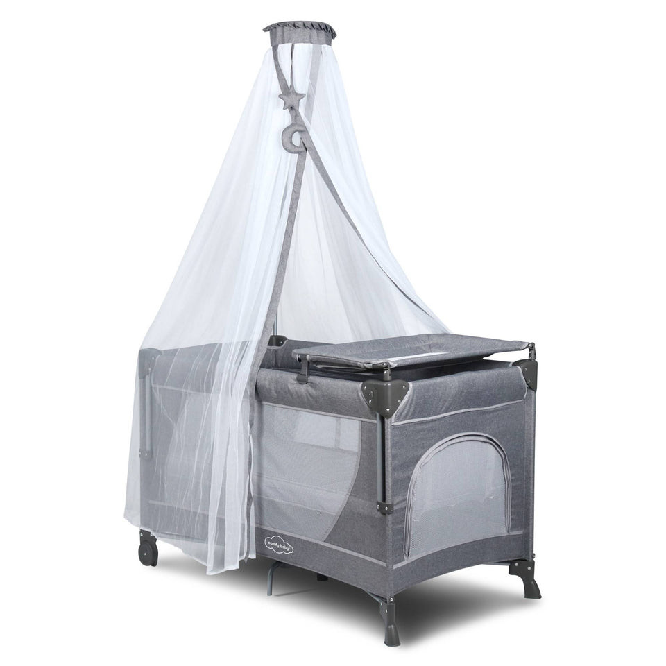 Comfy Baby Otto Magic Fold Travel Cot with Sliding Door, Diaper Changer ...