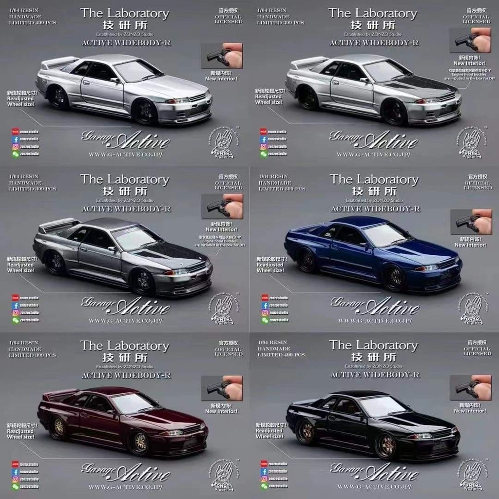 ZONZO 1/64 Garage Active Widebody-R GTR R32 | Shopee Malaysia