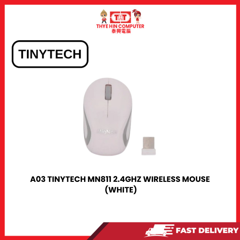 A03 TINYTECH MN811 2.4GHZ WIRELESS MOUSE (WHITE) | Shopee Malaysia