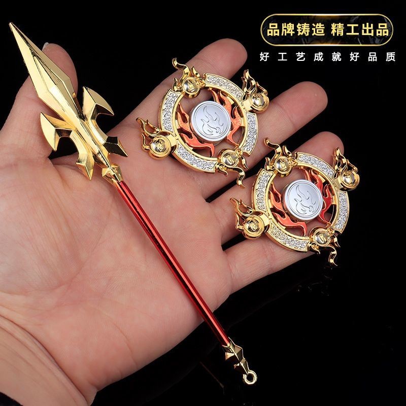 Nezha Desktop Ornaments Fire Tip Gun Children Nezha Magic Boy Brain ...