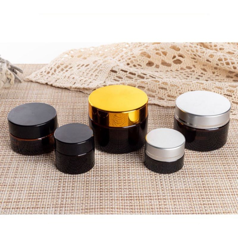 Cosmetic Jar Amber Glass Cream Bottle 10g 20g 30g Empty Jar | Shopee Malaysia