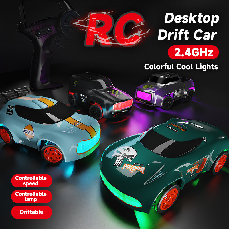 1:64 MINI 4WD RC Drift Car Toy Desktop High Speed Remote Control Racing ...