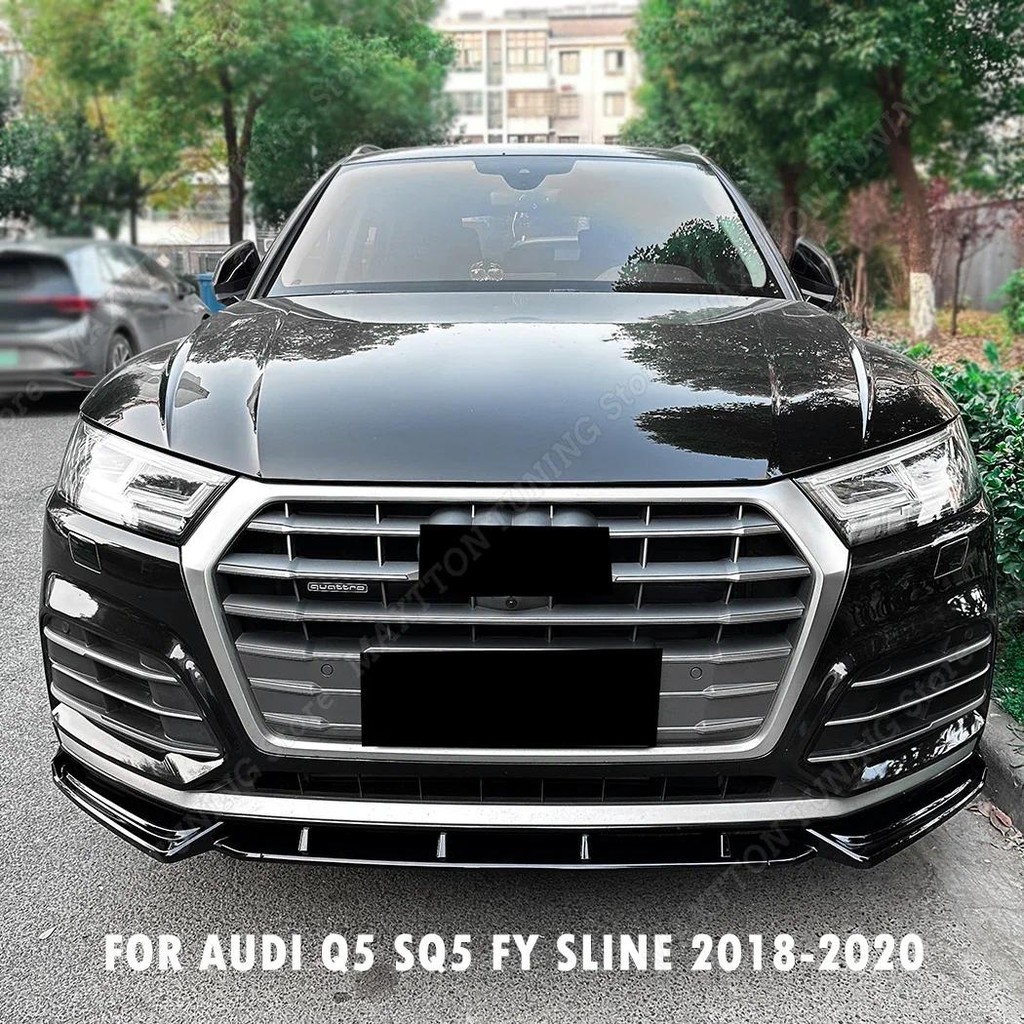 3PCS Front Bumper Diffuser Lip Spoiler For AUDI Q5 SQ5 FY Sline 2018 ...