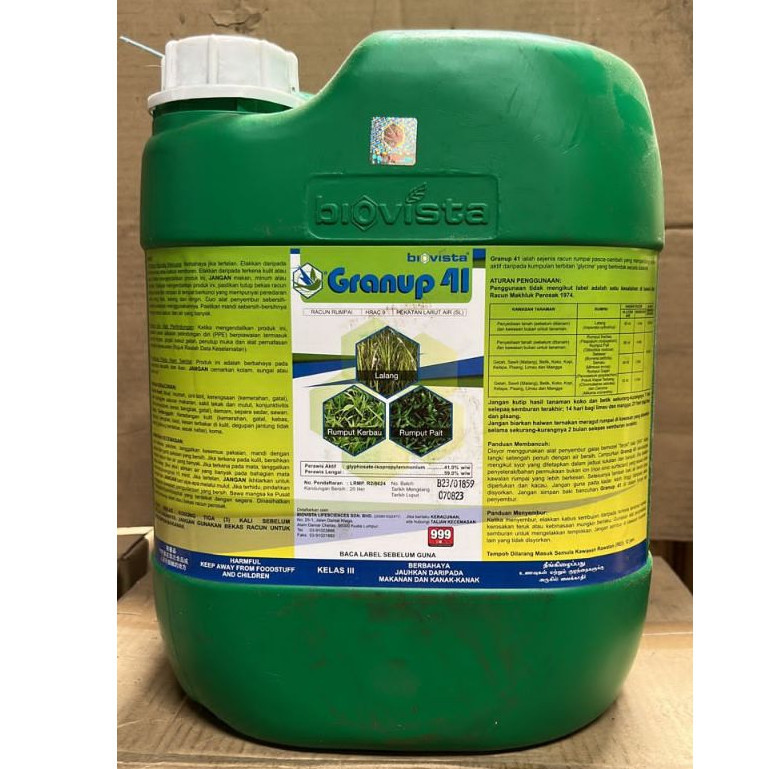 [ORIGINAL] 20L Biovista Granup 41 / Racun Rumput Rumpai / Racun Batas ...