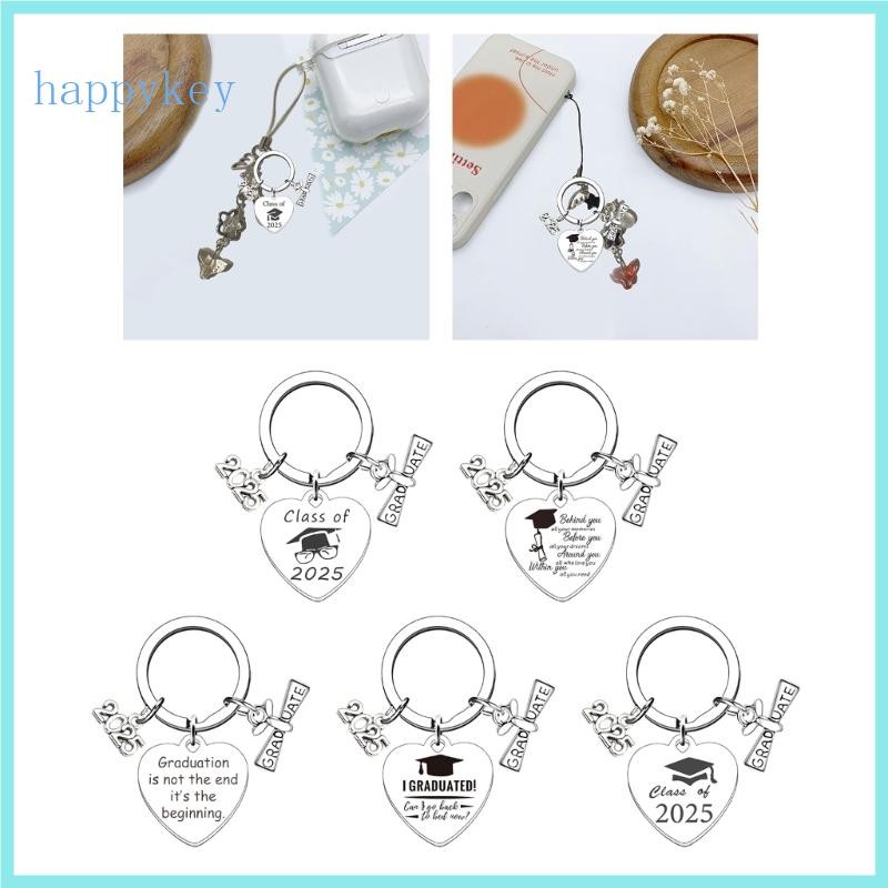 HAP Stainless Steel 2025 Graduation Keychain Engraved Key Rings ...