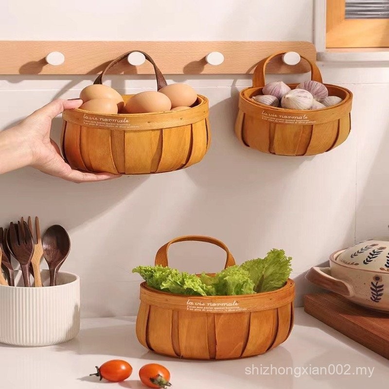 Pemegang Bakul Anyaman Gantung Dapur Bakul Rotan Bakul Bunga Makanan ...