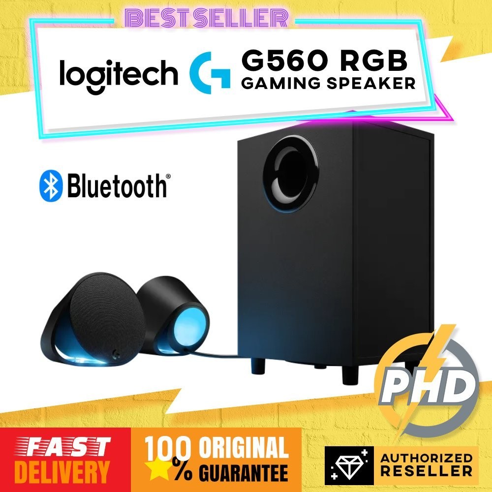 Logitech G560 RGB PC Gaming Speakers with Game-Driven Lighting | Shopee ...