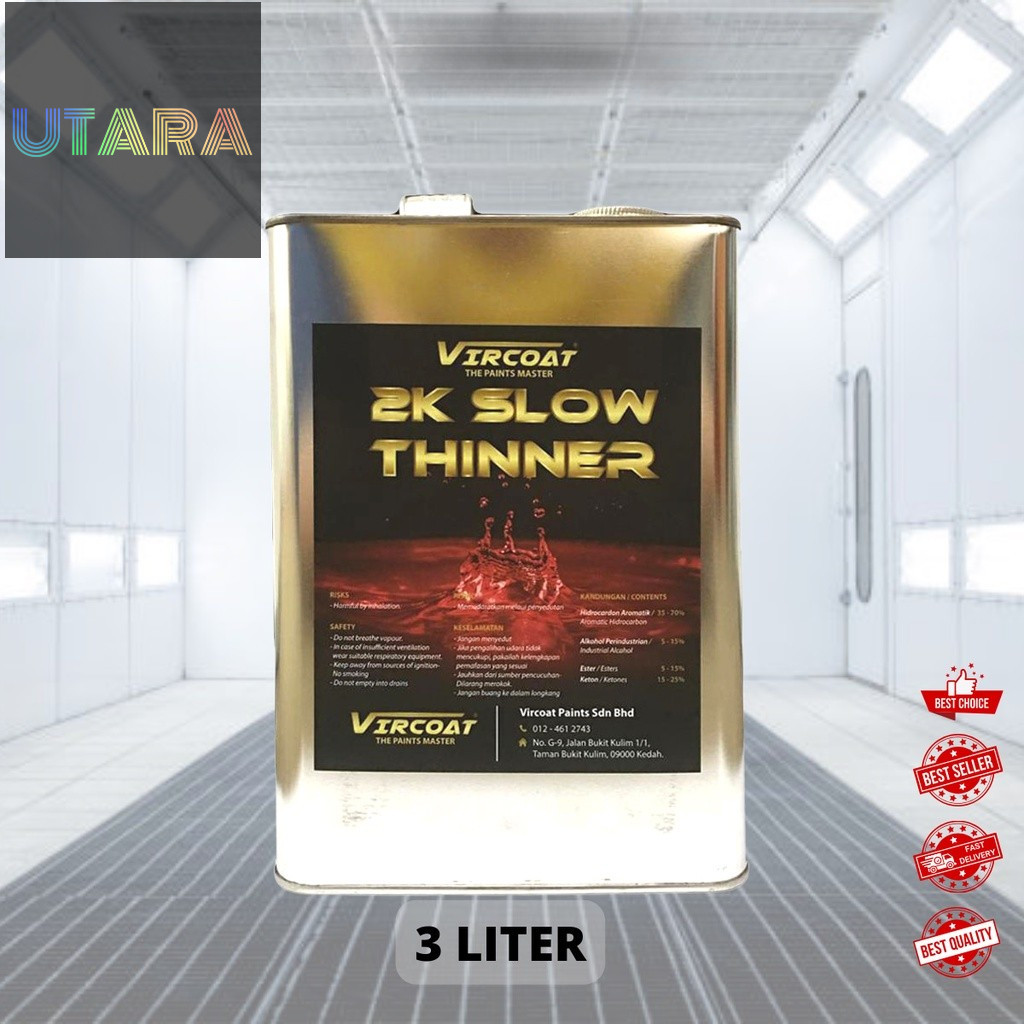 Vircoat 2K Slow Thinner/ 2K Thinner 3 Ltr | Shopee Malaysia